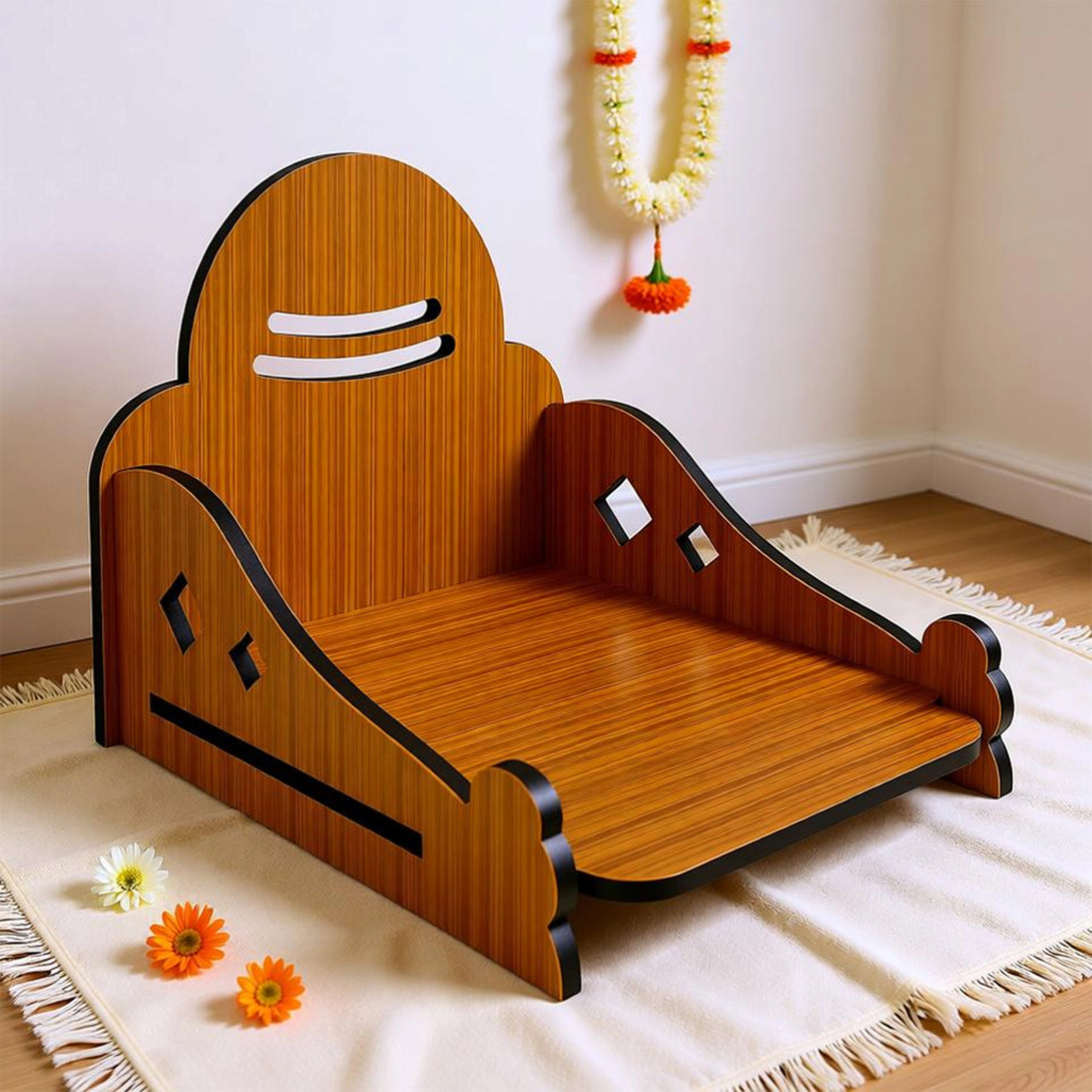 DIY Wooden Singhasan with Tripund Design – Ritwikas