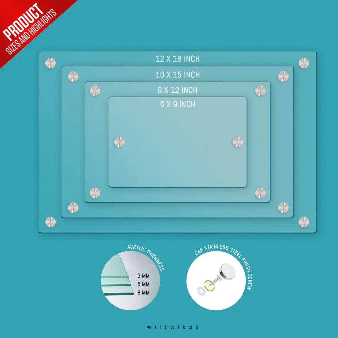 Acrylic Digital Name Plate – Custom Text Design – Ritwikas