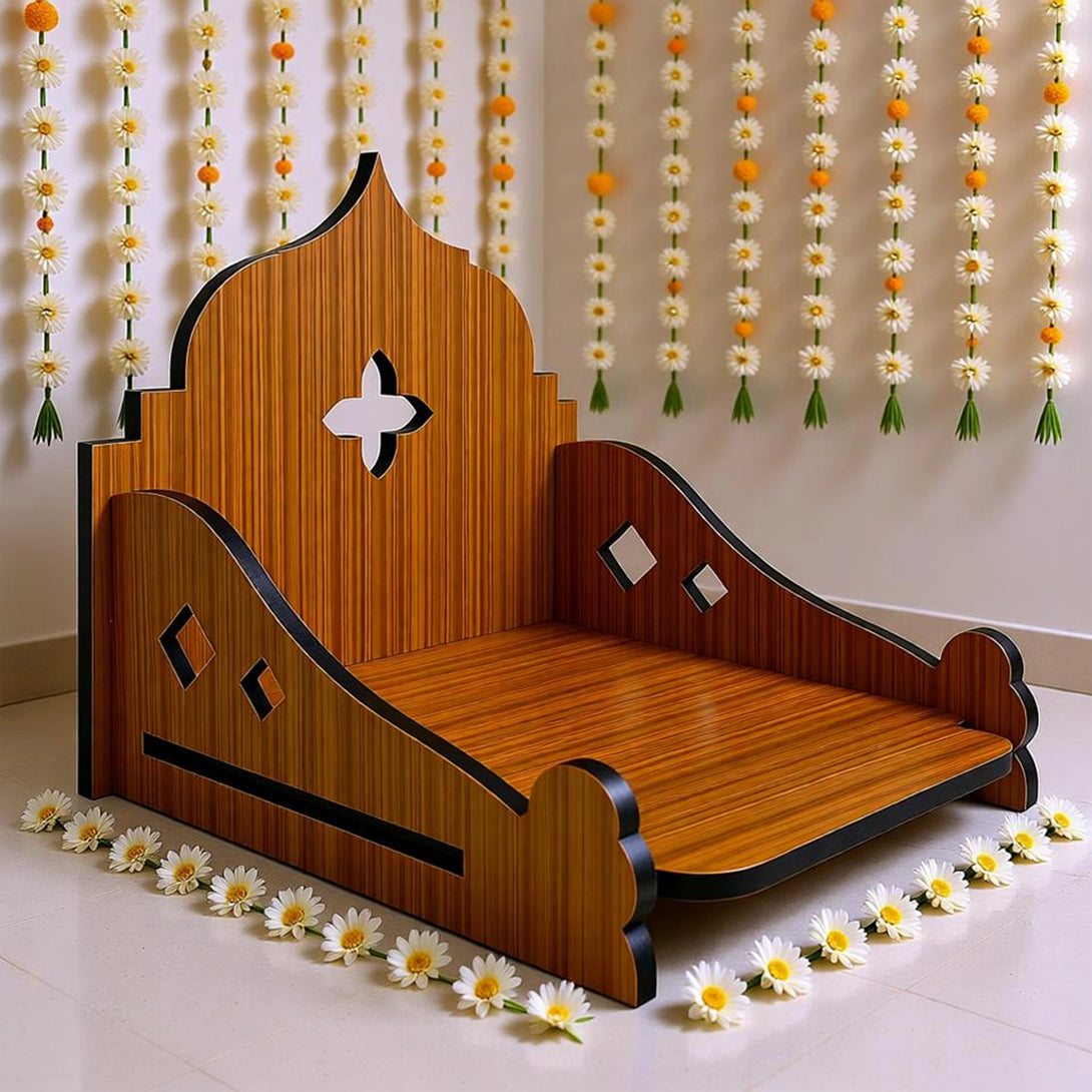 DIY Wooden Singhasan with Architectural Design – Ritwikas