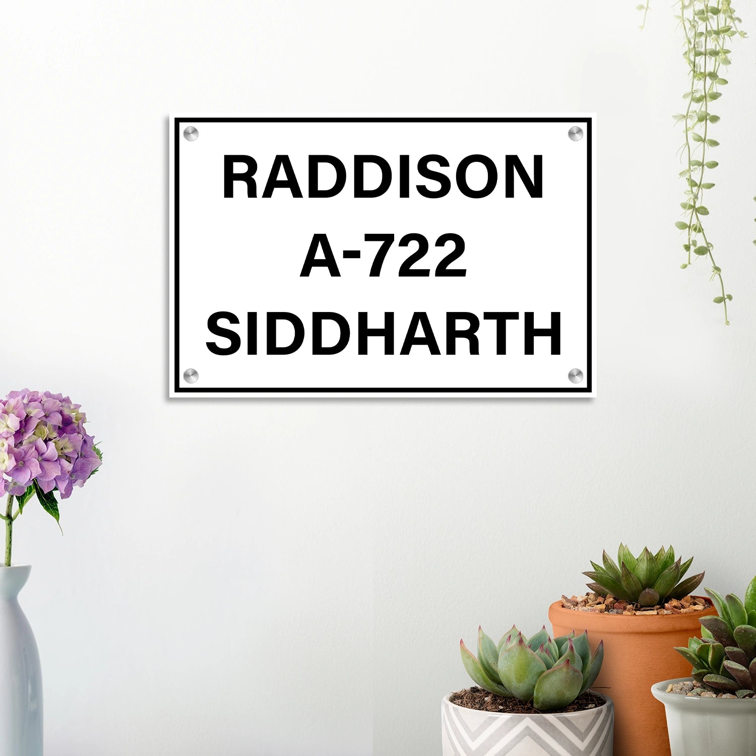 Acrylic Digital Name Plate – Custom Text Design – Ritwikas