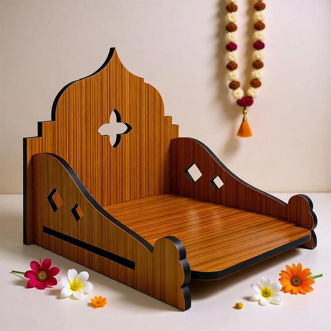 DIY Wooden Singhasan with Architectural Design – Ritwikas