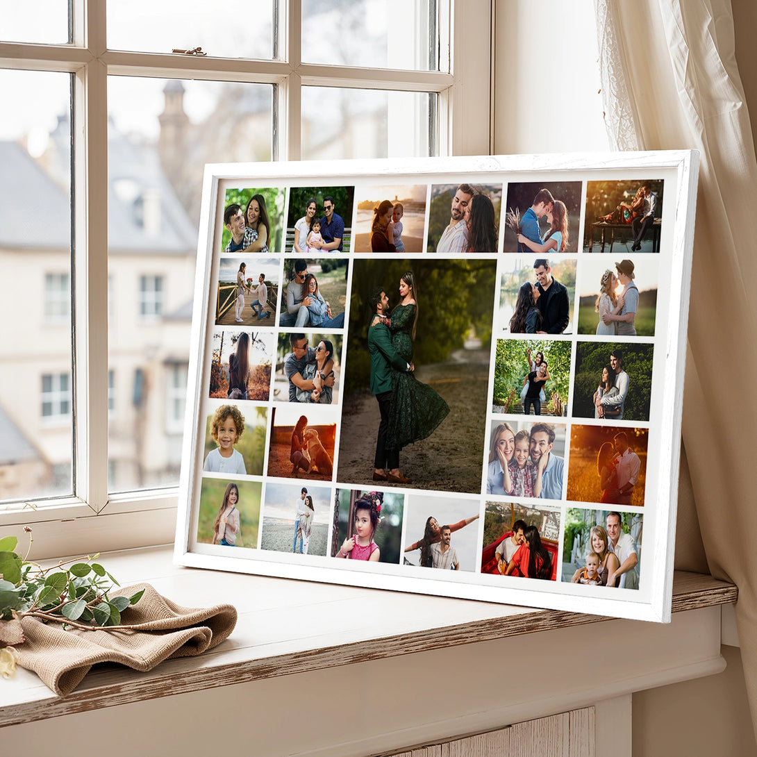 Horizontal Collage Wall Frame with 25 Pictures – Ritwikas