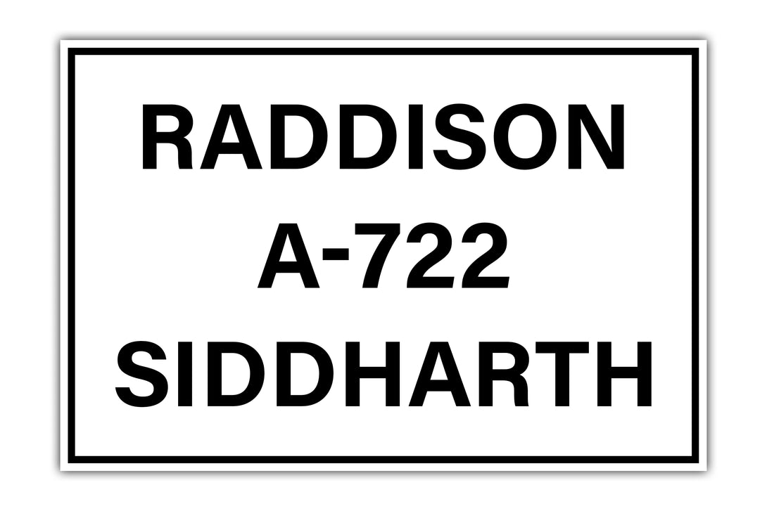 Acrylic Digital Name Plate – Custom Text Design – Ritwikas