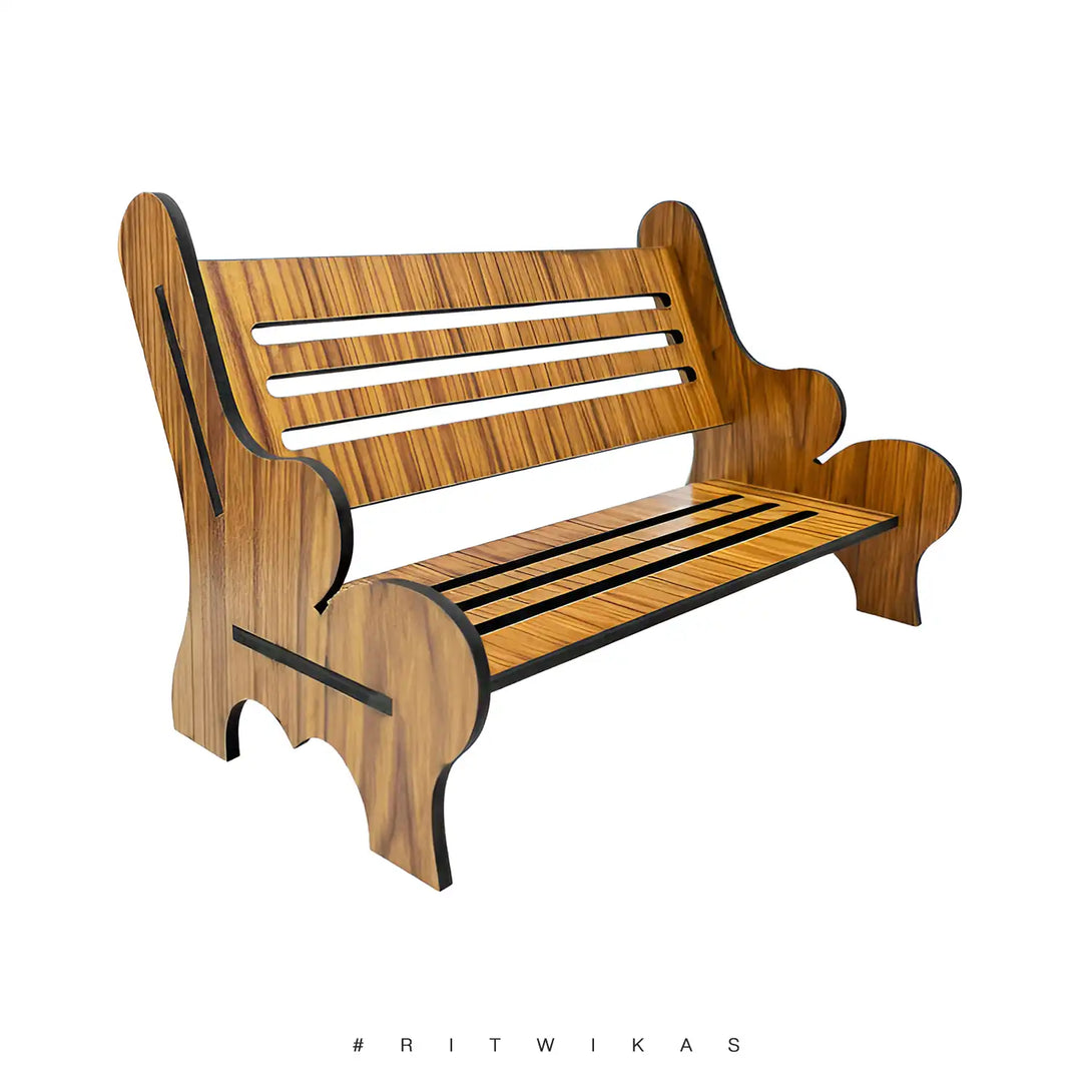 Decorative Wooden Park Bench Figurine Showpiece – Ritwikas